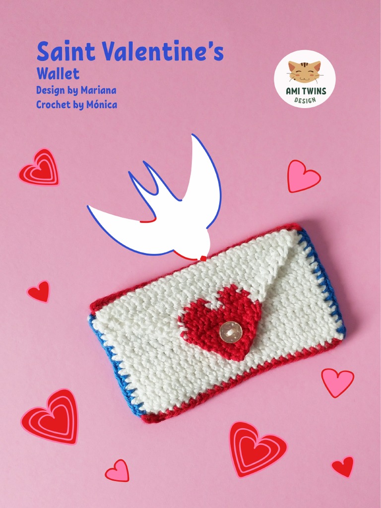 Crochet Valentine's Wallet Pattern | PDF | Crochet | Needlework