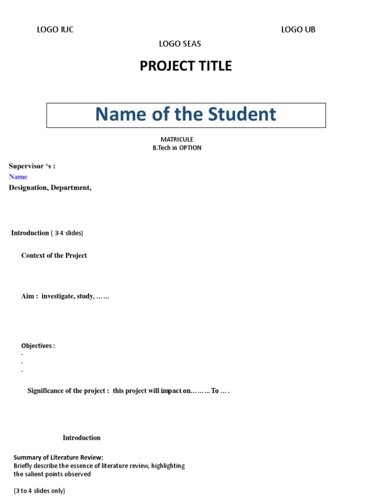 Project Presentation Template | PDF