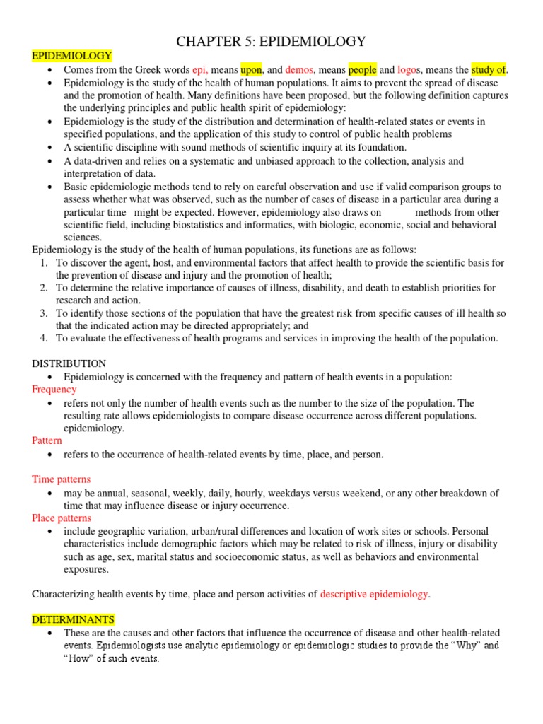The Core Functions And Uses Of Epidemiology In Assessing Population Health And Identifying