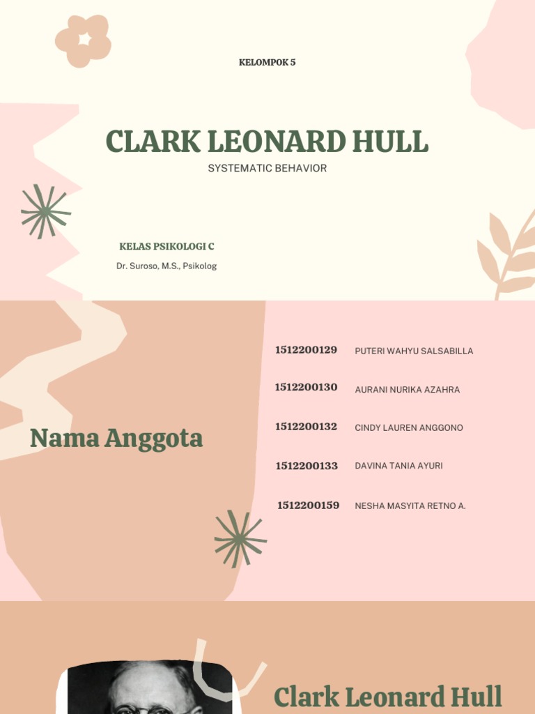 Clark Leonard Hull | PDF | Karier & Perkembangan | Pengembangan Diri