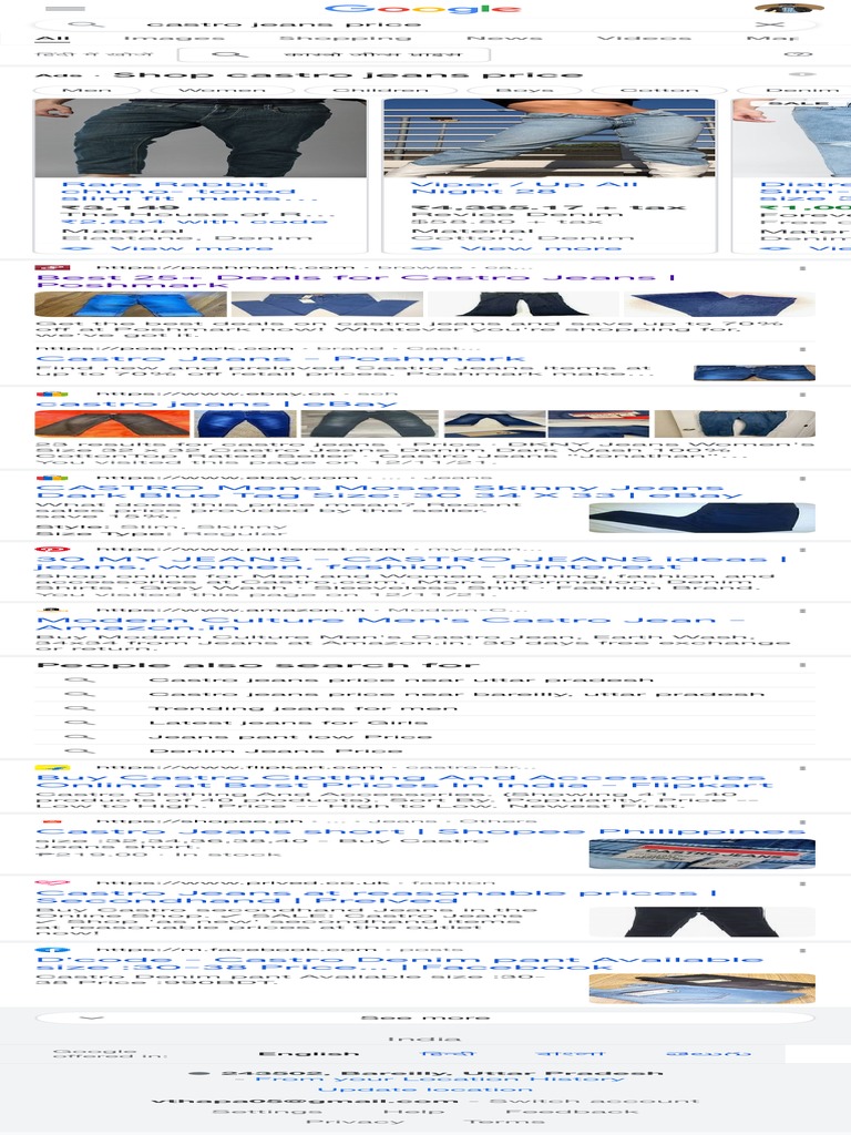 Castro Jeans Price - Google Search | PDF | Jeans | Fashion