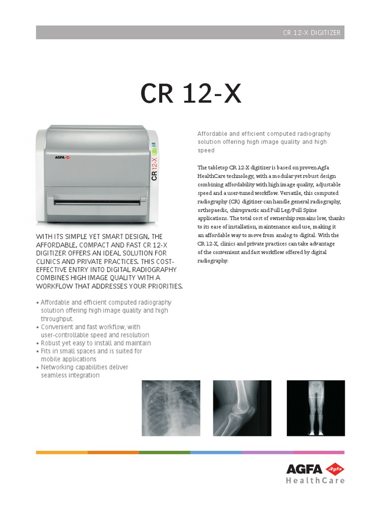 CR 12-X (English - Datasheet) | PDF | Radiography | Medical Imaging
