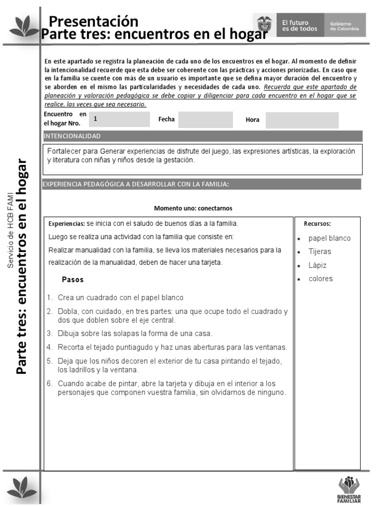 Semana 1 Cuaderno Familiar Fami - 1 | PDF