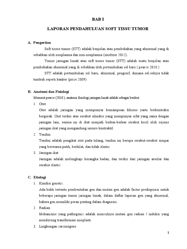 Askep Soft Tissue Tumor | PDF