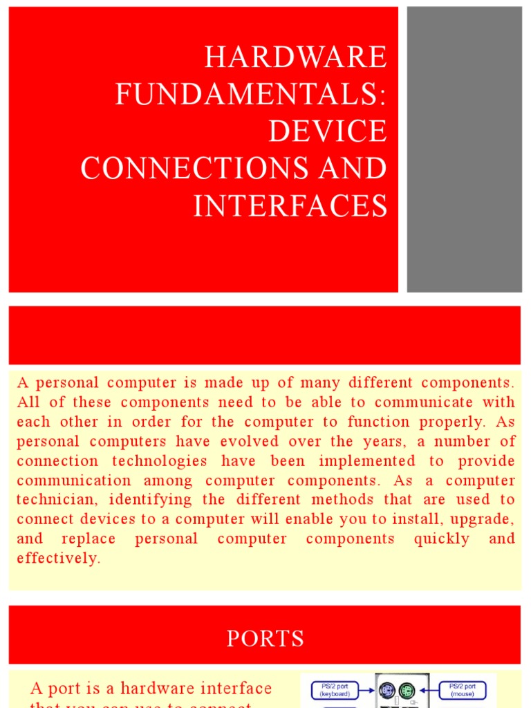 ICT 10 Topic-9-Hardware-Fundamentals-Devices-and-connectors | PDF | Usb | Video