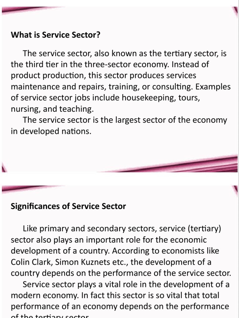 Service and Industry Sector | Download Free PDF | Tertiary Sector Of ...