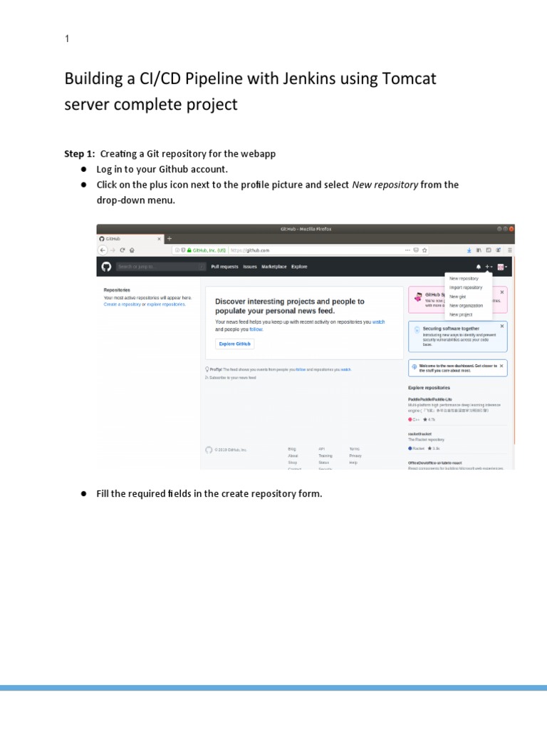Build CI/CD Pipeline with Jenkins and Tomcat | PDF | Version Control | Computer Architecture