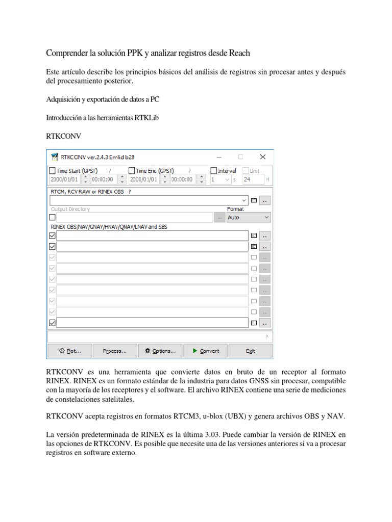 Análisis y Procesamiento PPK con RTKLib | PDF | Sistema de Posicionamiento Global
