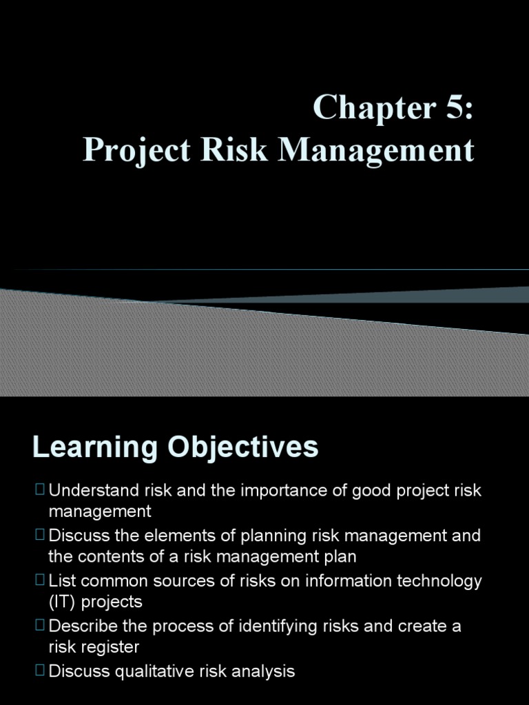 Chap 06projectriskmanagement | PDF | Risk | Risk Management