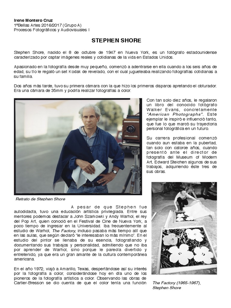Stephen Shore | PDF | Las artes
