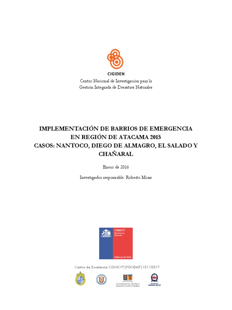 Moris 2016 Viv Emergencia | PDF
