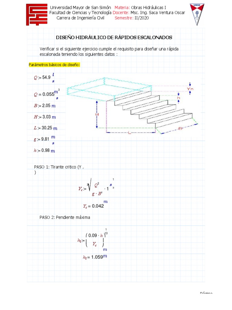 Diseño de Rápidos Escalonados | PDF | Ingeniería | Science