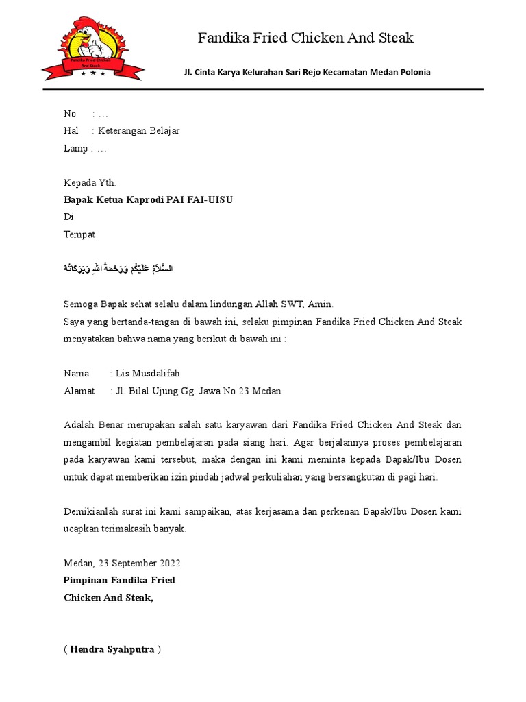 Surat Persetujuan | PDF