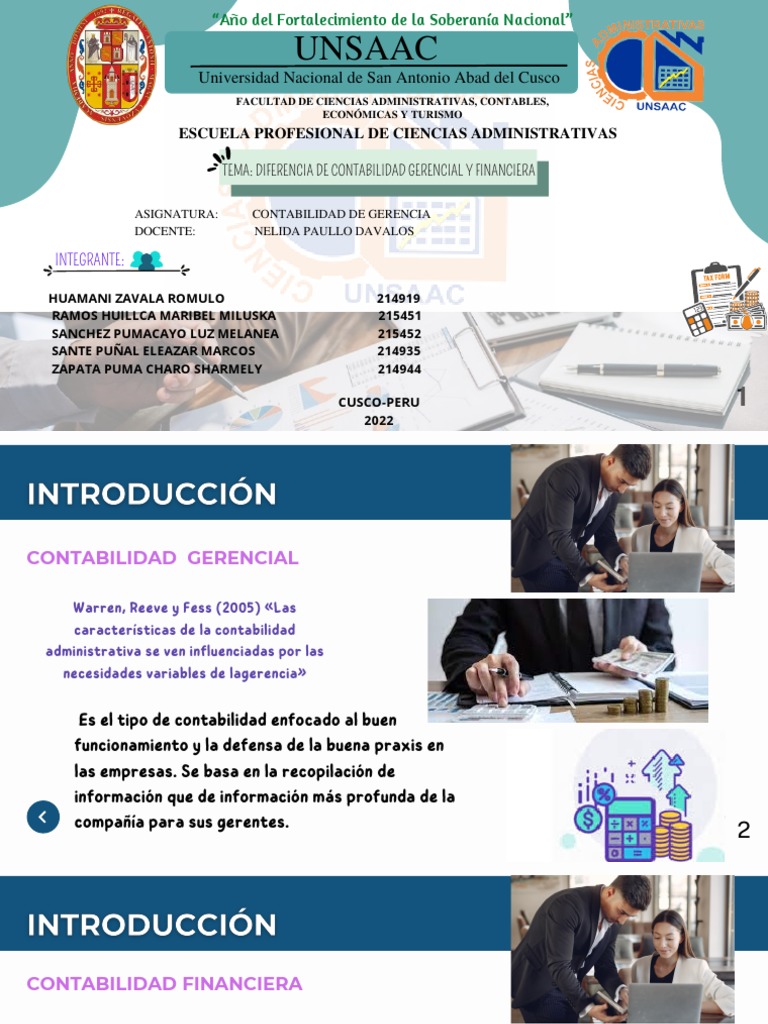 Diferencia de Contabilidad Finanaciera y Gerencial | PDF | Contabilidad | Business