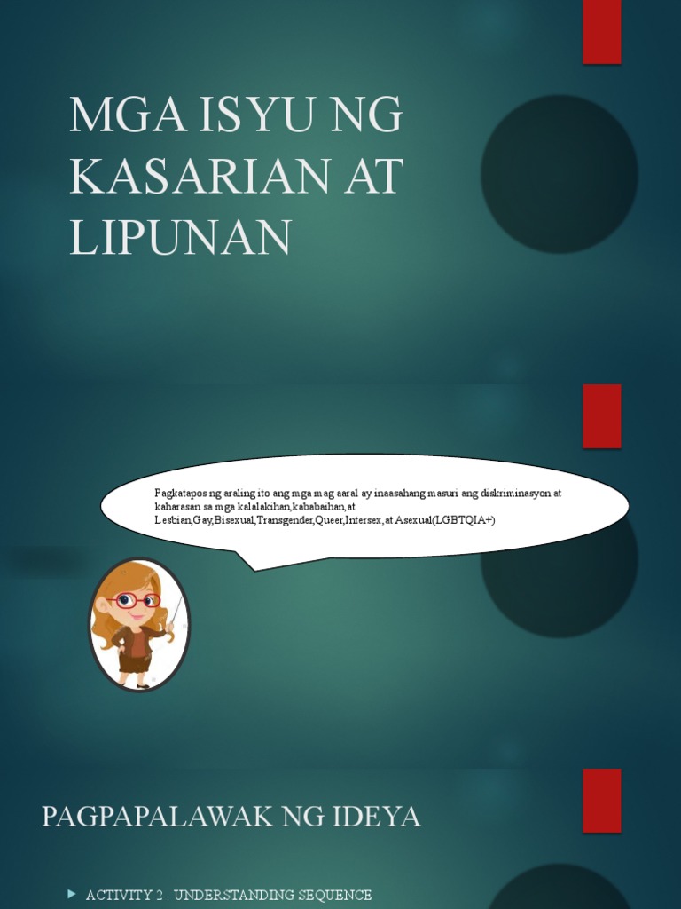 Mga Isyu NG Kasarian at Lipunan | PDF
