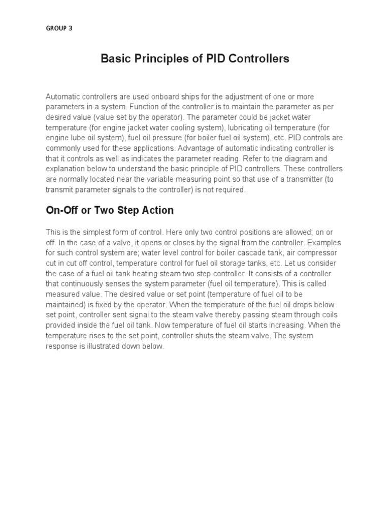 Basic Principles Of Pid Controllers Pdf Control Theory Control System