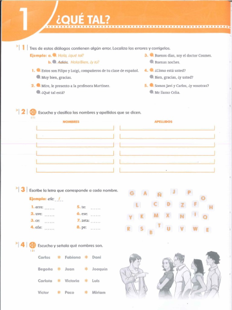 Nuevo Prisma Fusion Ejercicios - Tema 1 | PDF
