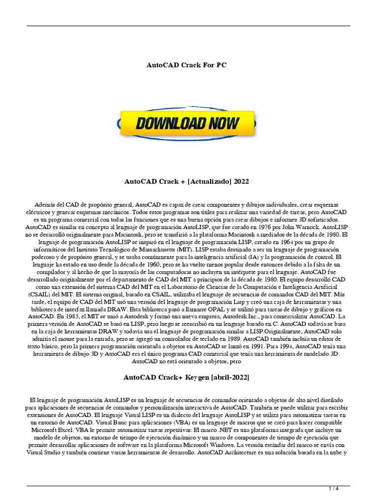 AutoCAD Crack For PC | PDF | Cad automático | Visual Basic para ...