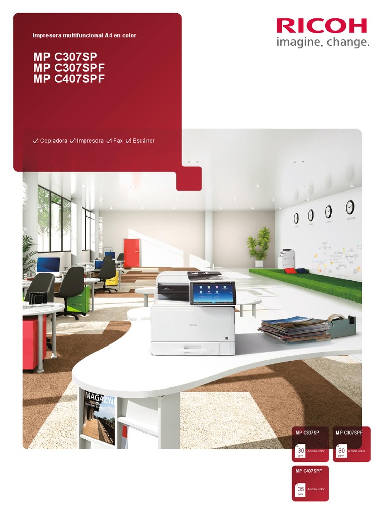 Brochure Ricoh MPC 307 | PDF | Impresora (Computación) | Microprocesador