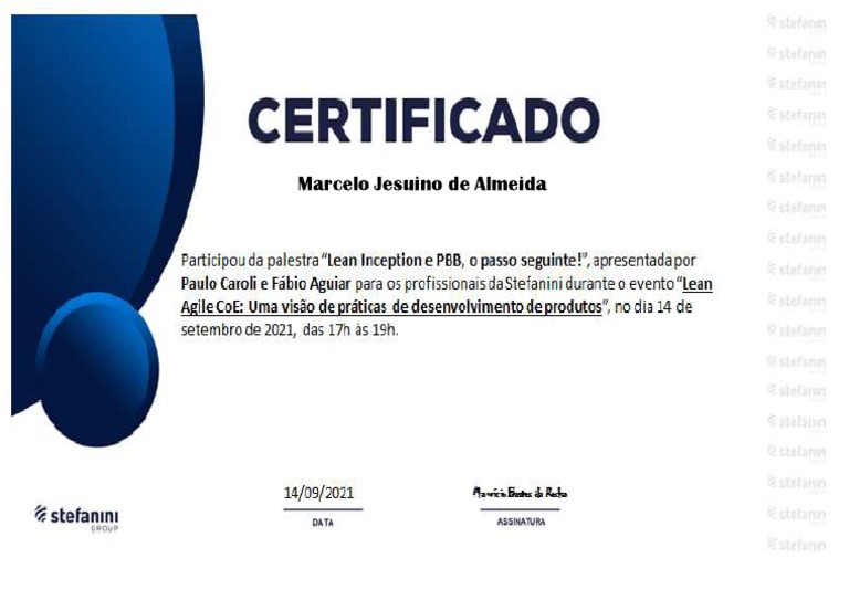 Lean Agile CoE - Lean Inception e PBB Marcelo Almeida | PDF