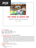 UNA TIENDA EN NUESTRA AULA. Proyecto | PDF | Aprendizaje | Salón de clases