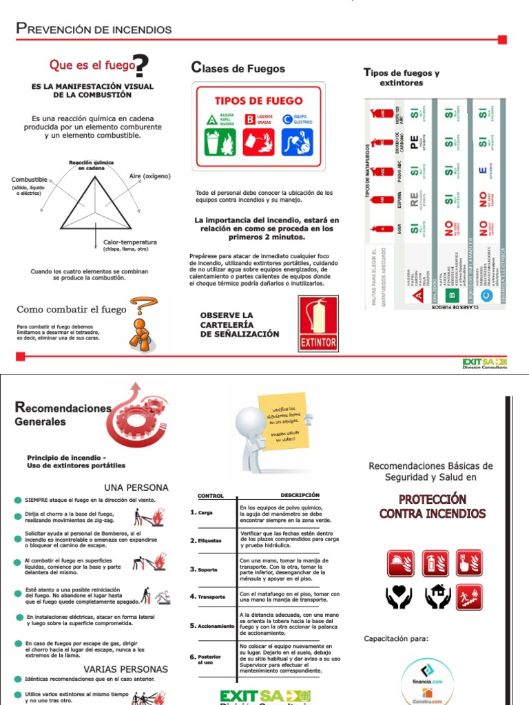 Triptico Proteccion Contra Incendios | PDF | Incendios | Combustión