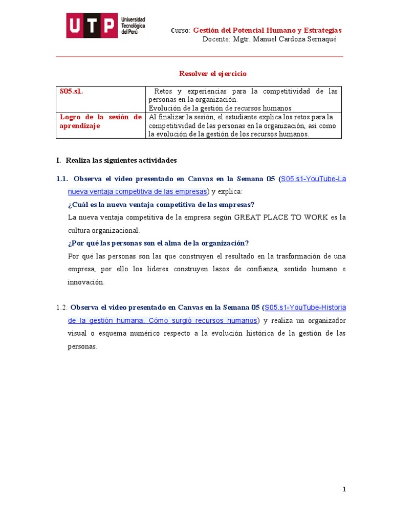 S05.s1. Resolver El Ejercicio - Grupo01 | PDF | Gestión de recursos humanos | Gestión del talento