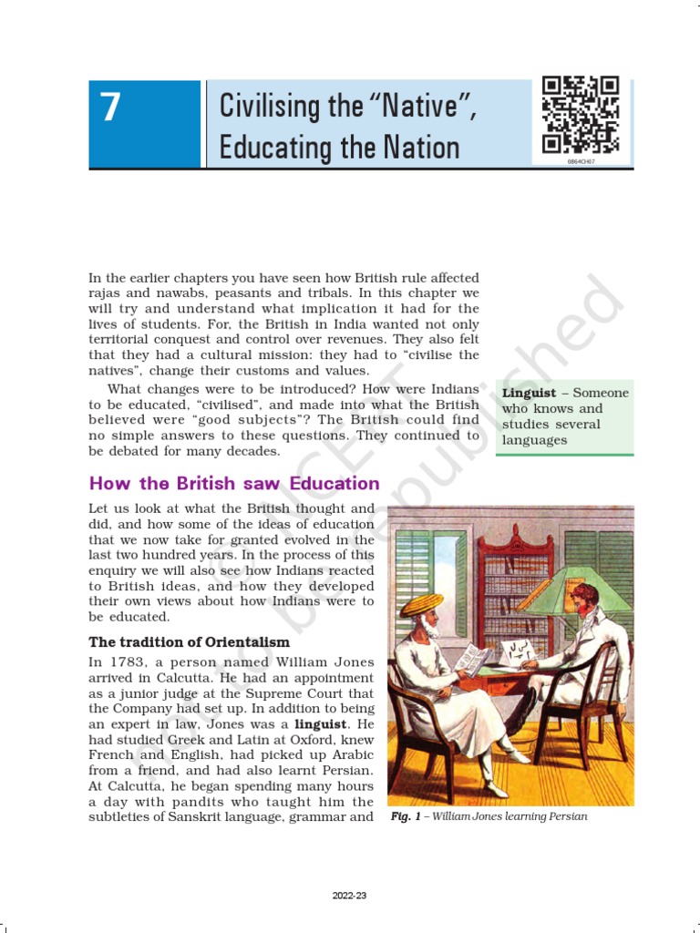 Civilising The "Native", Educating The Nation | PDF | British Raj ...