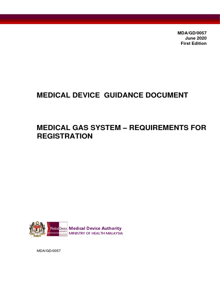 Medical Gas System - Requirements For Registration | PDF | Medical ...