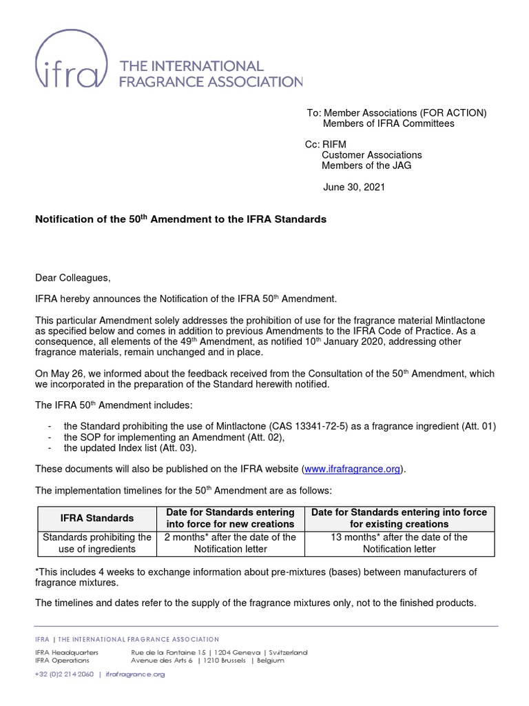 Ifra Notification Letter 50th Amendment June 30 2021 | PDF | Computers