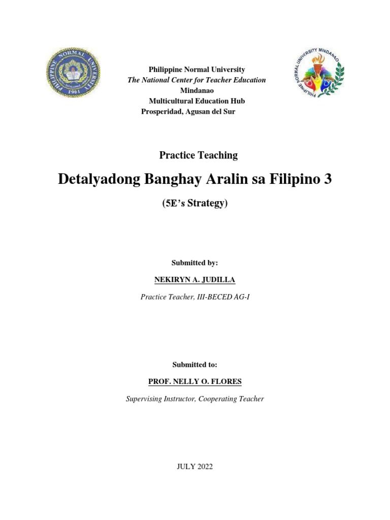 Detalyadong Banghay Aralin Sa Filipino 3 (Judilla) | PDF