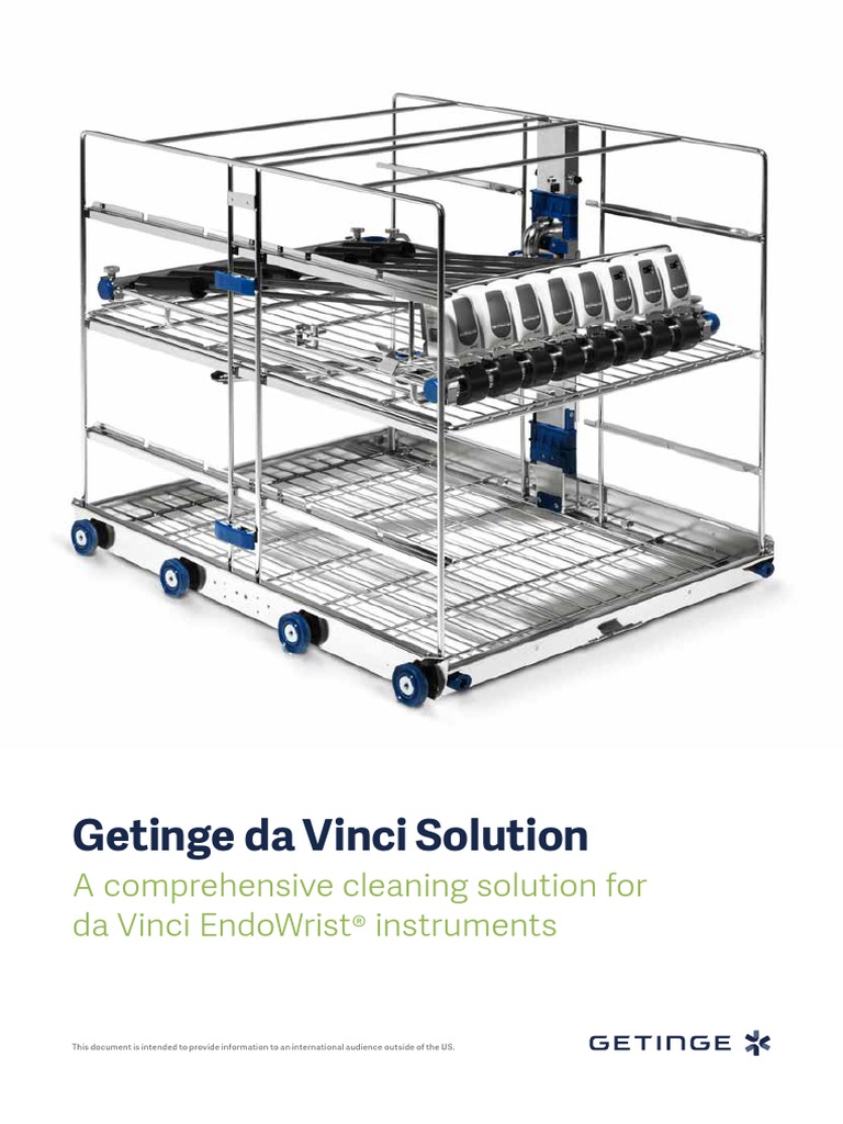 2926 Getinge Da Vinci Brochure 190301 en Nonus | PDF | Surgery | Detergent