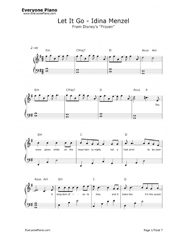 Libre Soy Frozen - Partitura | PDF