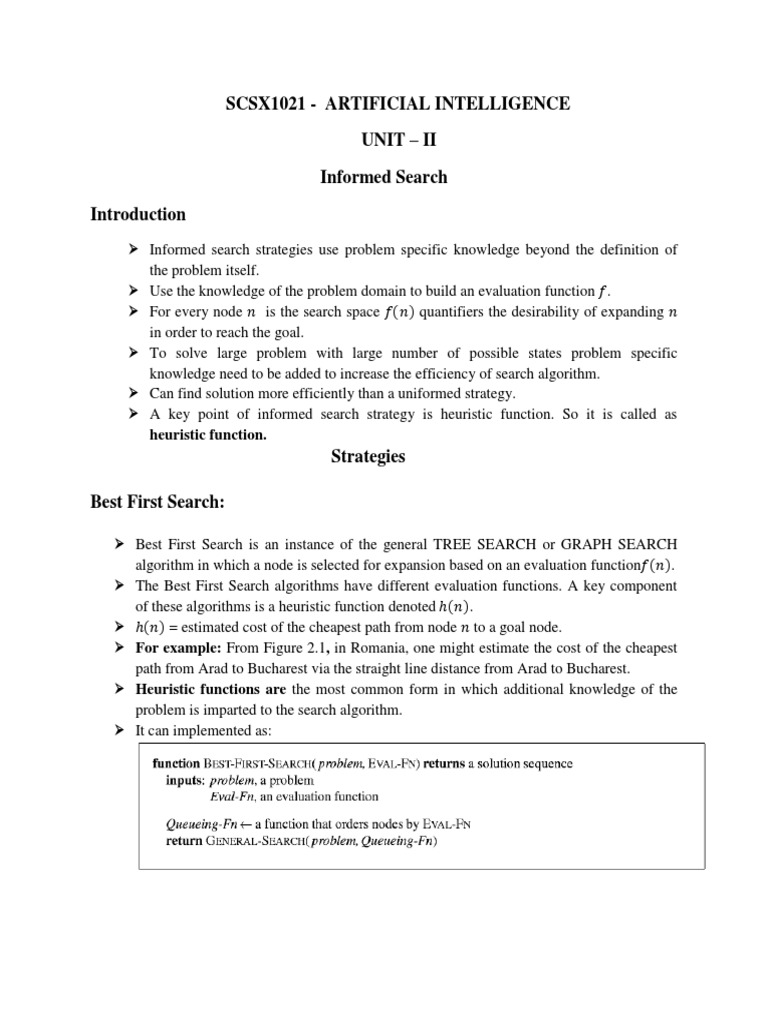 Scsa1702 Ai Unit Ii Pdf Mathematical Logic Computer Programming 9621