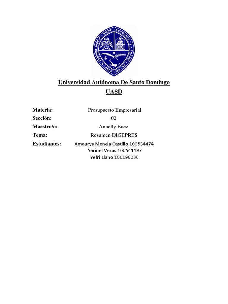 Digepres Resumen | PDF | Presupuesto | República Dominicana