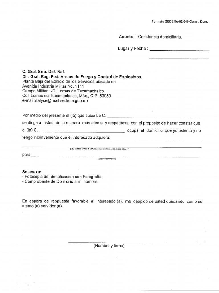 Constancia Domiciliaria | PDF