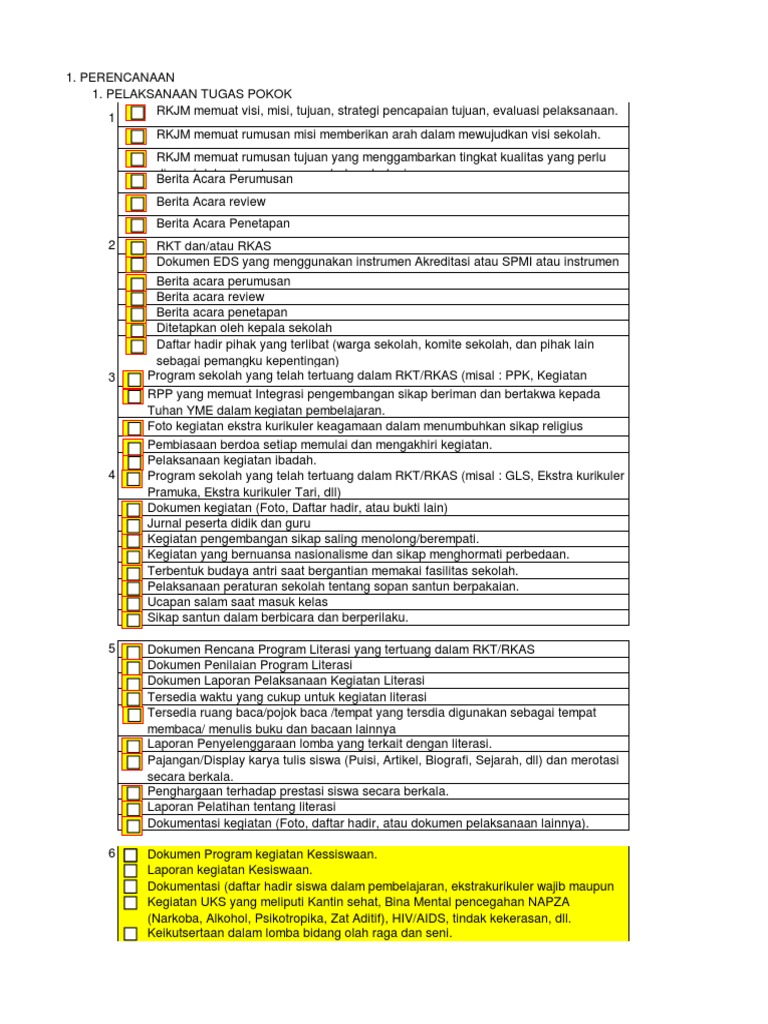 Intrumen Ceklis PKKS | PDF