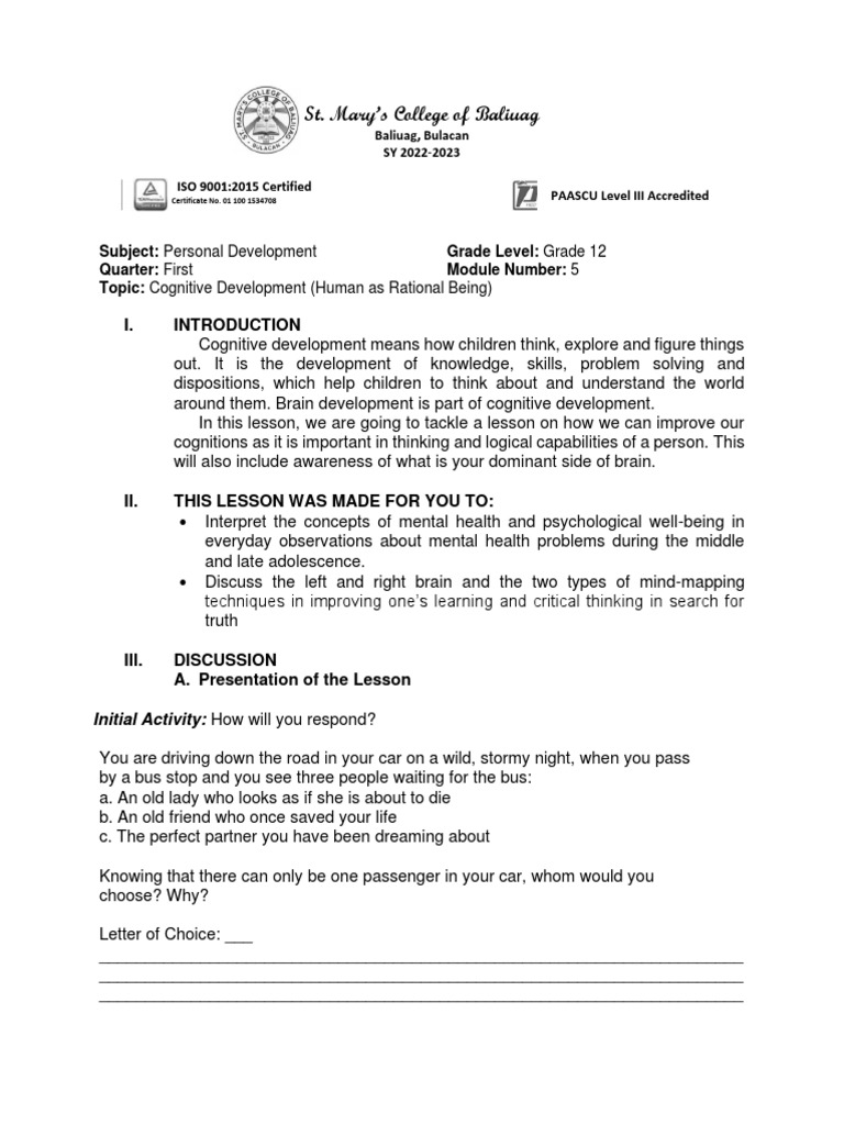 PerDev Module 5 | PDF | Neuron | Brain