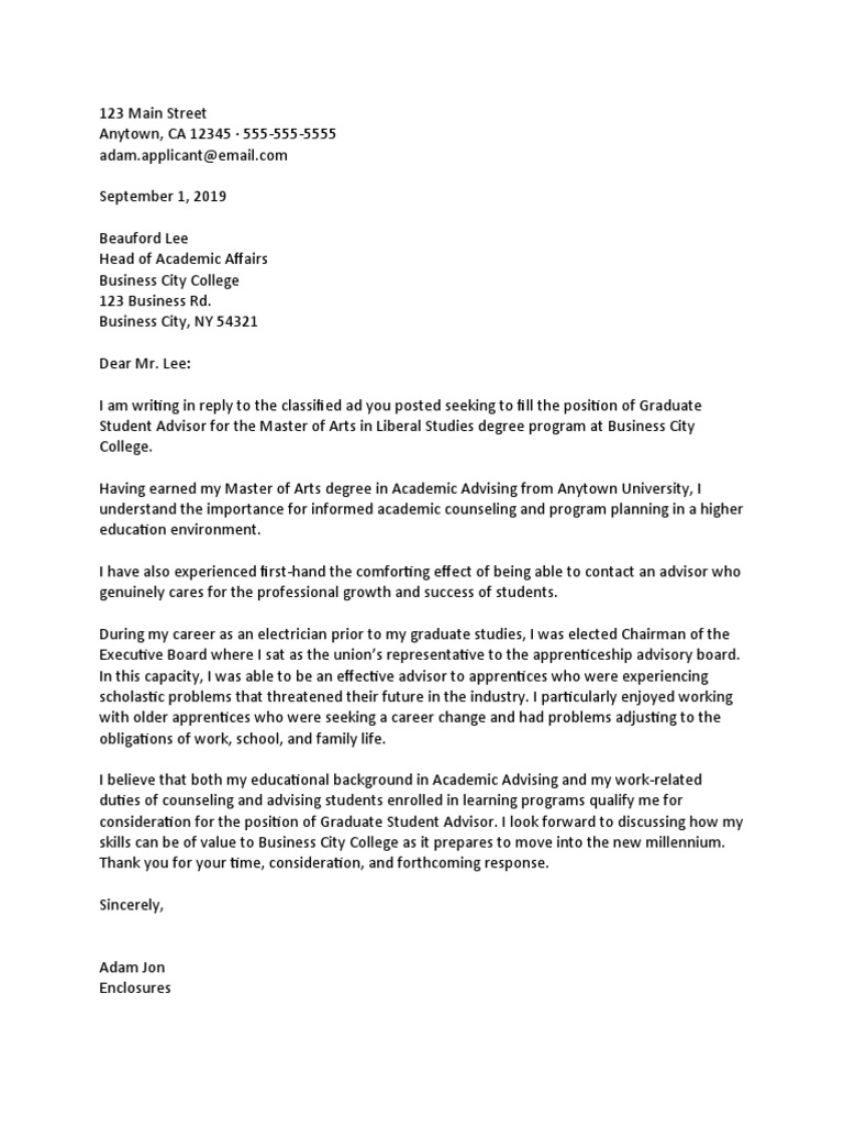 Cover Letter PPP | PDF | Social Science