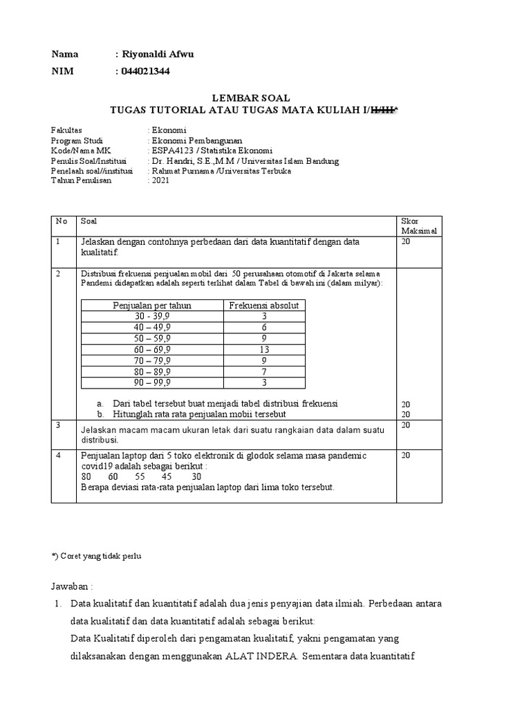 ESPA4123 Tugas1 | PDF