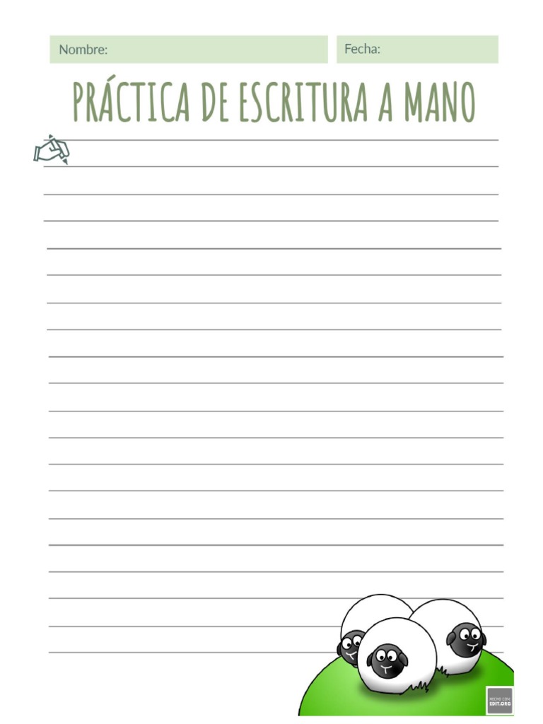 Plantilla de Escritura | PDF