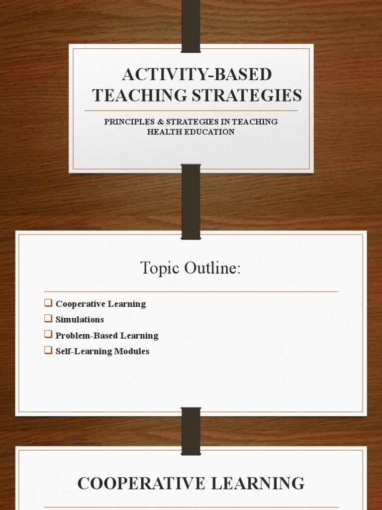 Activity Based Teaching Strategies | PDF | Learning | Teaching Method