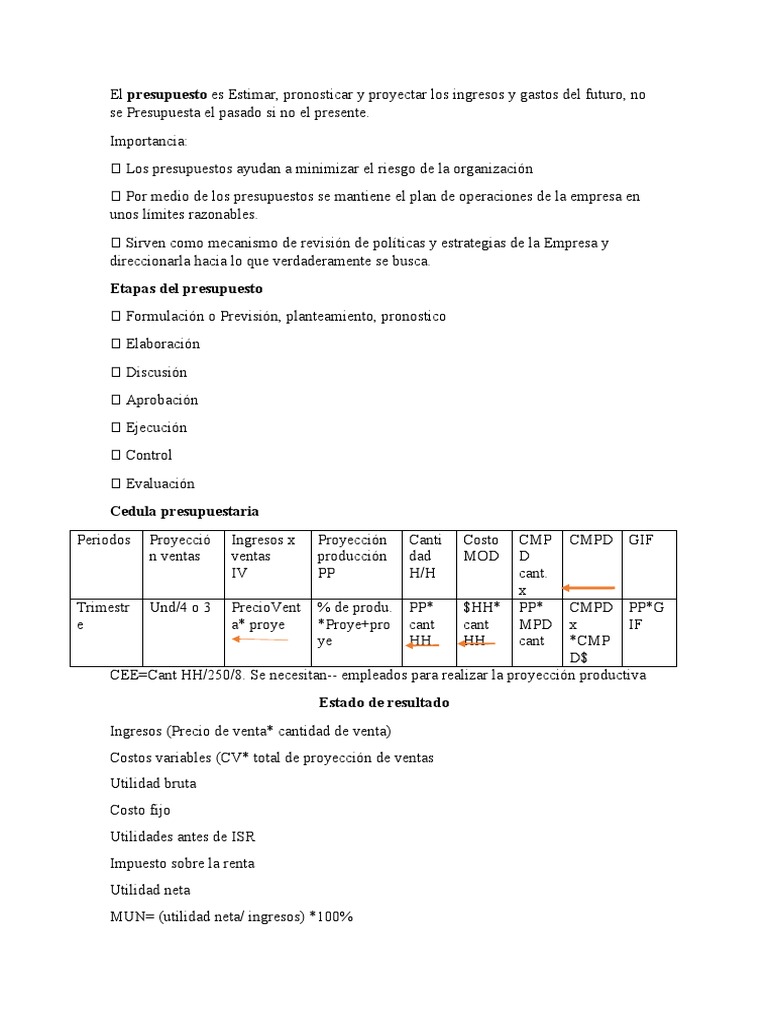 Repaso PP de Presupuesto Emp | PDF | Presupuesto | Business