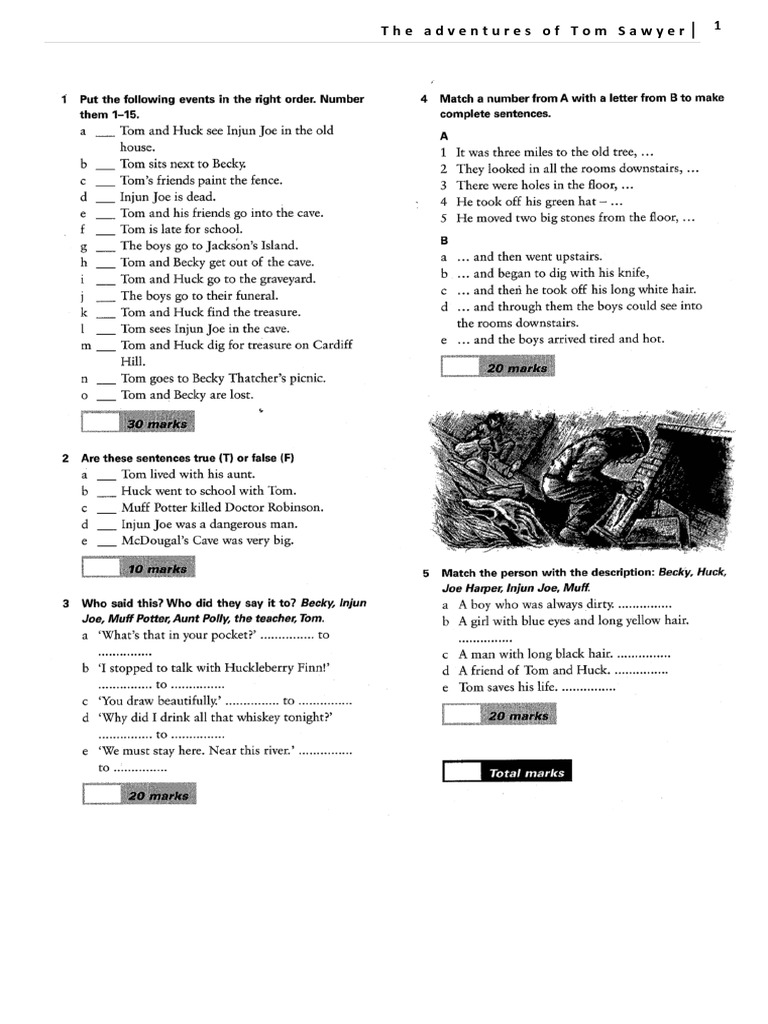 Tom Sawyer Vocabulary and Activities | PDF | Young Adult | General Fiction