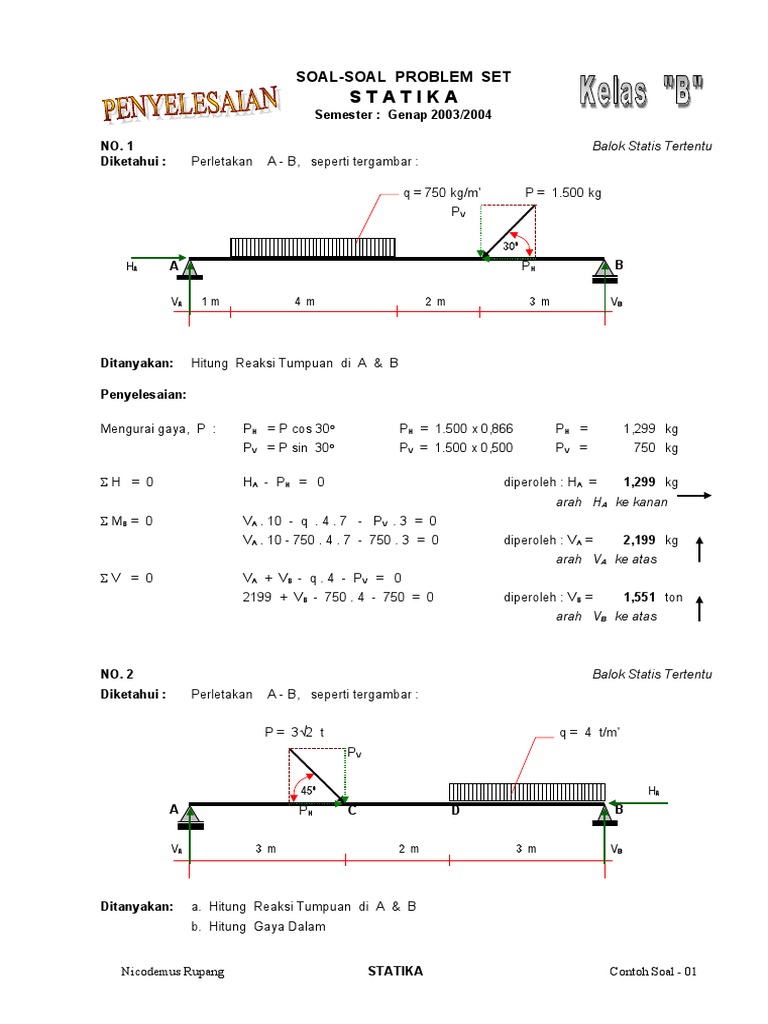 Soal - Balok Sederhana | PDF