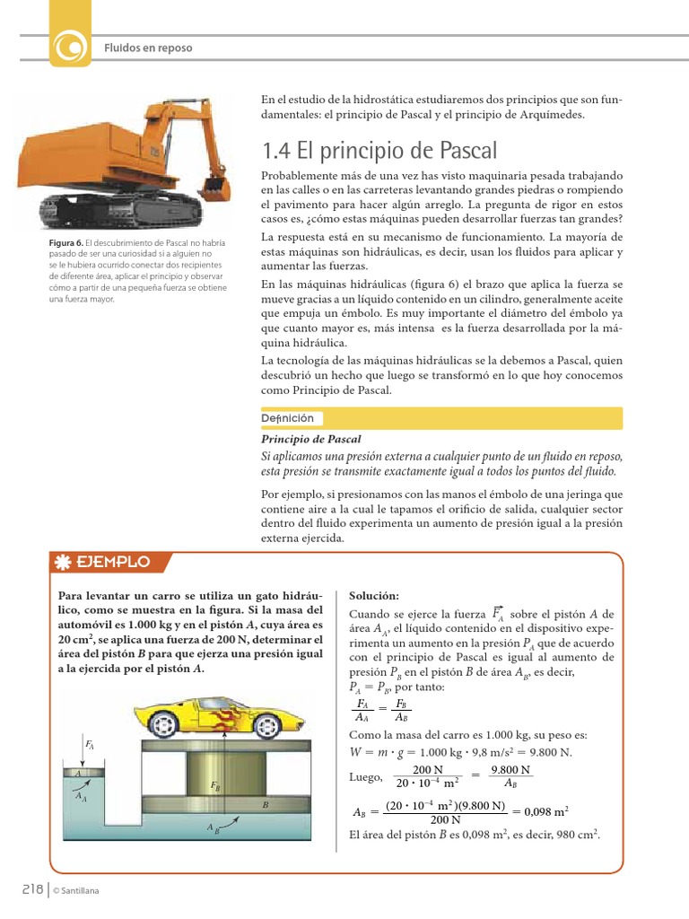 Principio de Pascal | PDF | Fases de la materia | Cantidades fisicas