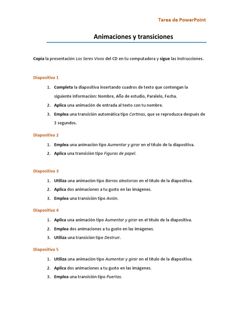 08animaciones y Transiciones | PDF | Juegos y actividades | Informática