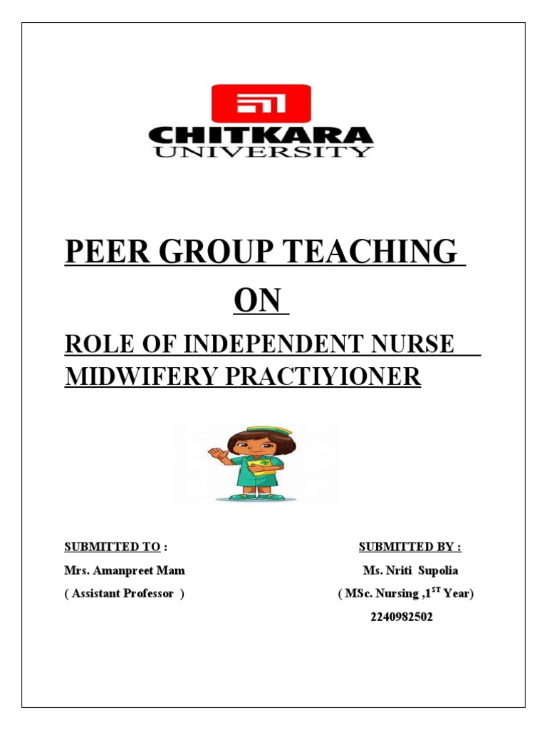 PEER GROUP TEACHING Independent Practioner | PDF | Midwife | Midwifery