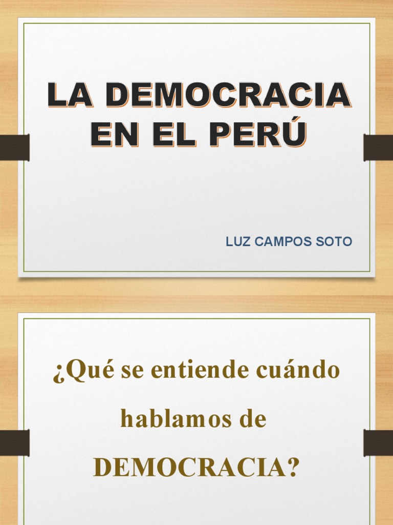 La Democracia en El Peru | PDF | Votación | Democracia
