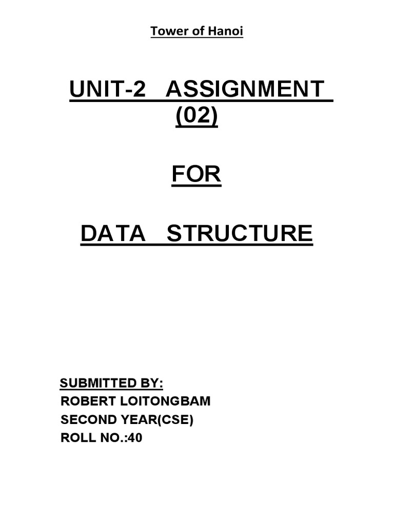Tower of Hanoi C Program Assignment. | PDF | Mathematical Logic | Computing